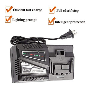 UC18YFSL Lithium Battery Charger for Hitachi 14.4V- 18V Li-ion Battery BSL1815 BSL1820 BSL1825 BSL1840 BSL1850 BSL1860 BSL1415 BSL1420 BSL1430 BSL1440 BSL1450 UC18YSL3 UC18YKSL UC18YRL UC18YRSL