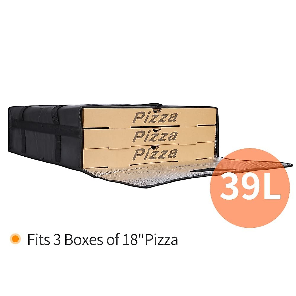 Bodaon 1-Pack Insulated Reusable Grocery Shopping Bag, XX-Large Frozen Food Cold, Cooler Bags with Zippered Top, Gray