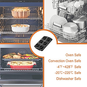 CHEFMADE Donut Pan, Nonstick 6 Cavity Ring Doughnut Pan for Baking, Set of 2