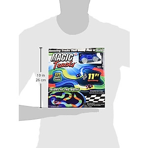 Ontel Magic Tracks The Amazing Racetrack That Can Bend, Flex and Glow - As Seen On TV Multicolor, 11'