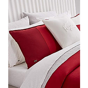 Lacoste Cliff Duvet Set, Full/Queen, Red