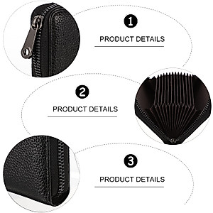 1pc Multi-card Holder Cards Credit Holder Zip Case Large Wallets for Women Extra Capacity Classic Wallet Zipper Holder Card Wallets for Women Pickup Bag Pu High Capacity Woman