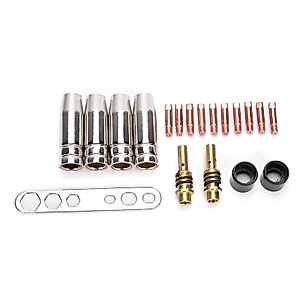 Welder Contacts, 19Pcs Torch Welding Accessories Kit M-I-G Welder Contacts 15AK Welding Accessory Nozzle Car Repair Tool