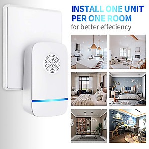 Sroker 6 Packs Ultrasonic Pest Repeller, Electronic Repellent Plug in Indoor Control for Insect, Roach, Mice, Spider, Ant, Bug, Mosquito House, Garage, Warehouse, Office, Hotel