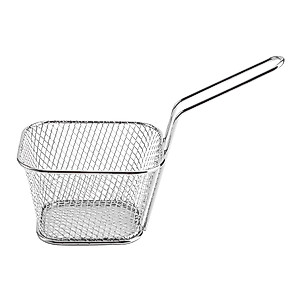 8Pcs Fry Basket, Mini Stainless Steel Chips Deep Fry Baskets with Handle French Fries Cooking Tool Food Presentation Strainer for Cooking, Boiling, or Deep Frying Foods (4.1 * 3.3 * 2.6inch)
