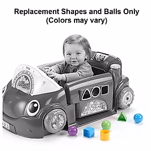 Ele Toys Replacement Parts for Fisher-Price Laugh and Learn Smart Stages Cruise Around Car - BMD91 - 3 Balls and 3 Shapes - Also Works with Model Y6965