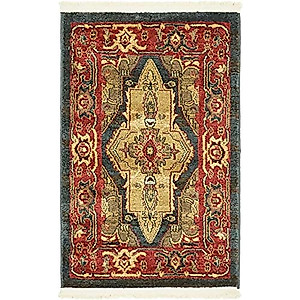 Unique Loom Sahand Collection Area Rug - Arsaces (2' 2" x 3' 1" Rectangle, Navy Blue/ Gray)