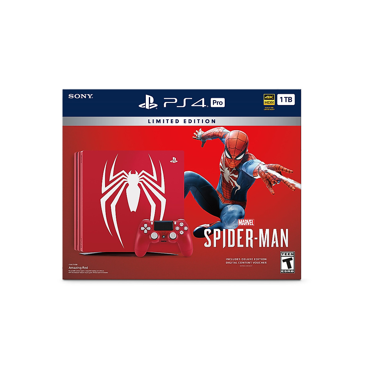 PlayStation 4 Pro 1TB Limited Edition Console - Marvel's Spider-Man Bundle [Discontinued]