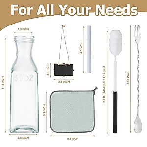 Visivessel 4 Pcs Large Glass Carafe with Lid 50oz Glass Carafe for Mimosa Bar water carafe with lid Juice Carafe for Party Iced Tea Juice Lemonade