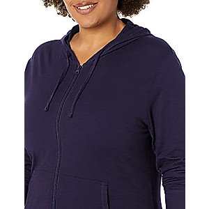 Hanes womens Slub Jersey fashion hoodies, Navy, Medium US