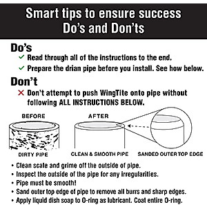 WingTite Pro-Series Shower Drain, Builders Model for New Construction, Installs Entirely from the Top, Chrome