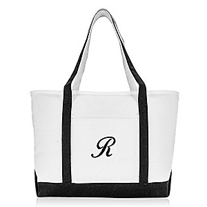 DALIX Premium Women's Tote Bags Large Tote Bag Personalized Gifts Black R
