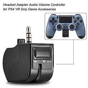 Jopwkuin Volume Controller, Adapter Adjustable Volume 3.5 Mm Plug for VR Grip Game Accessories for Indoor