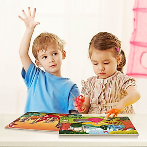 Puzzles for Kids Ages 3-5，Toddler Puzzles 48 Piece Jigsaw Puzzles for Preschool Children Learning Educational Puzzles Toys Gift Set for Boy and Girl (6 Puzzles)