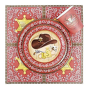 CIEOVO Rodeo Western Cowboy Party Supplies - Serves 16 Guest Includes Dinner Paper Plates, Cups and Napkins Perfect for Western Cowboy Theme Birthday Baby Shower Parties Decoration