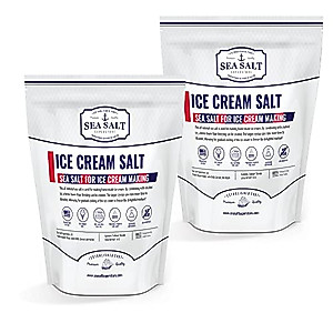 All-Natural Ice Cream Salt - Rock Salt for Ice Cream Maker, Universally Compatible with All Ice Cream Makers that Use Rock Salt - Exceptionally High Food-Grade Quality - 10 lbs. (2-Pack, 5 Lb. Bags)