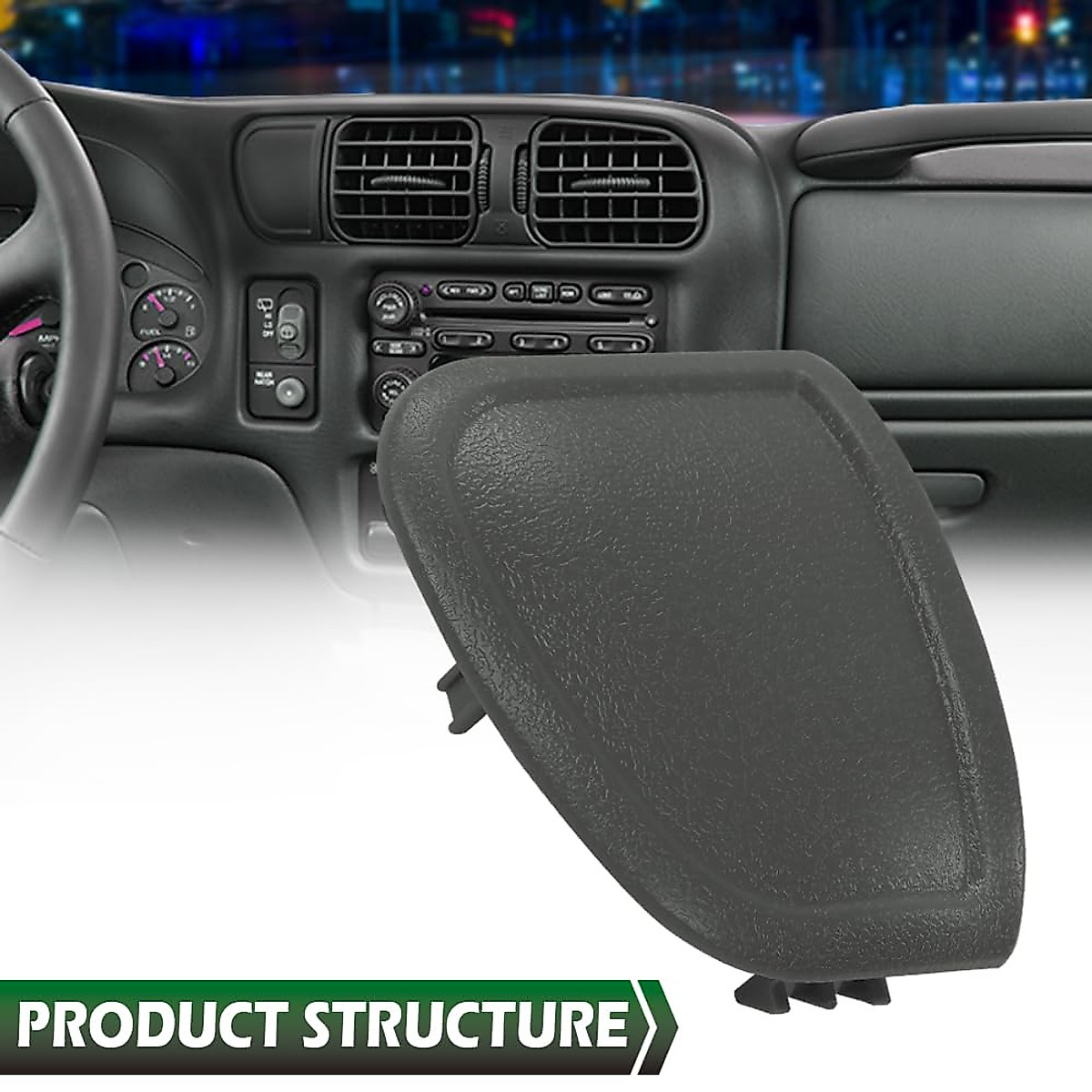 GRAND ORANGE Switch Cover Cluster Bezel Dash Trim Compatible with 1998-2004 Chevy S10 Blazer 4x4 4wd Gray