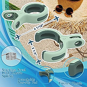 Danmu Beach Towel Clips, Beach Clips, Towel Clips for Beach Chairs Cruise, Heavy Duty Clothes Pins-Keep Your Towel from Blowing Away, Beach Accessories for Vacation Must Haves