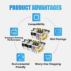 Miss Deer LC3019 XXL Compatible Ink Cartridge Replacement for Brother LC3019 XXL LC3019BK LC3019C LC3019M LC3019Y,Used with MFC-J6930DW MFC-J6530DW MFC-J6730DW MFC-J5335DW,9 Pack