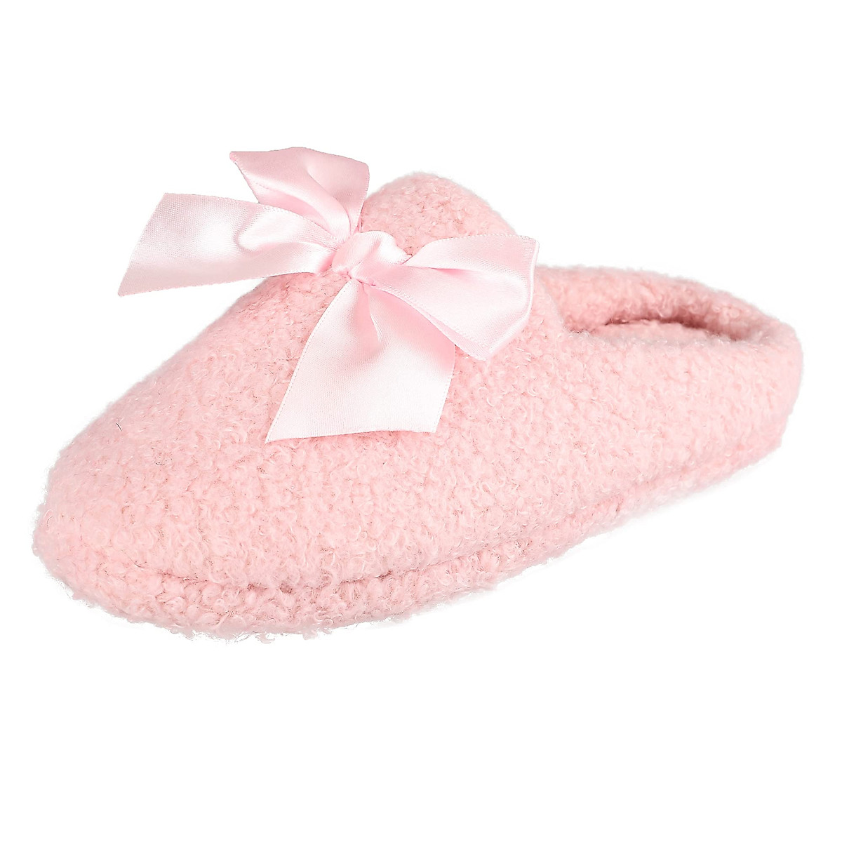 Jessica Simpson Girls Plush Marshmallow Slide On House Clog With Memory Foam Slipper, Pink, Large Little Kid US