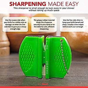 EatNeat 12-Piece Colorful Kitchen Knife Set - 5 Colored Stainless Steel Knives with Sheaths, Cutting Board, and a Sharpener - Razor Sharp Cutting Tools that are Kitchen Essentials for New Home