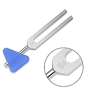 Soulmate Tuning Fork 528 Hz Tuning Forks for Healing with Silicone Hammer and Cleaning Cloth Chakra DNA Repair Sound Healing Musical Instrument Tuning Fork