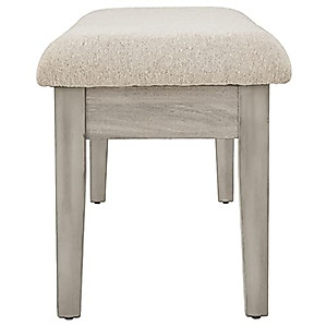 Signature Design by Ashley Parellen Upholstered Storage Dining Bench, Beige
