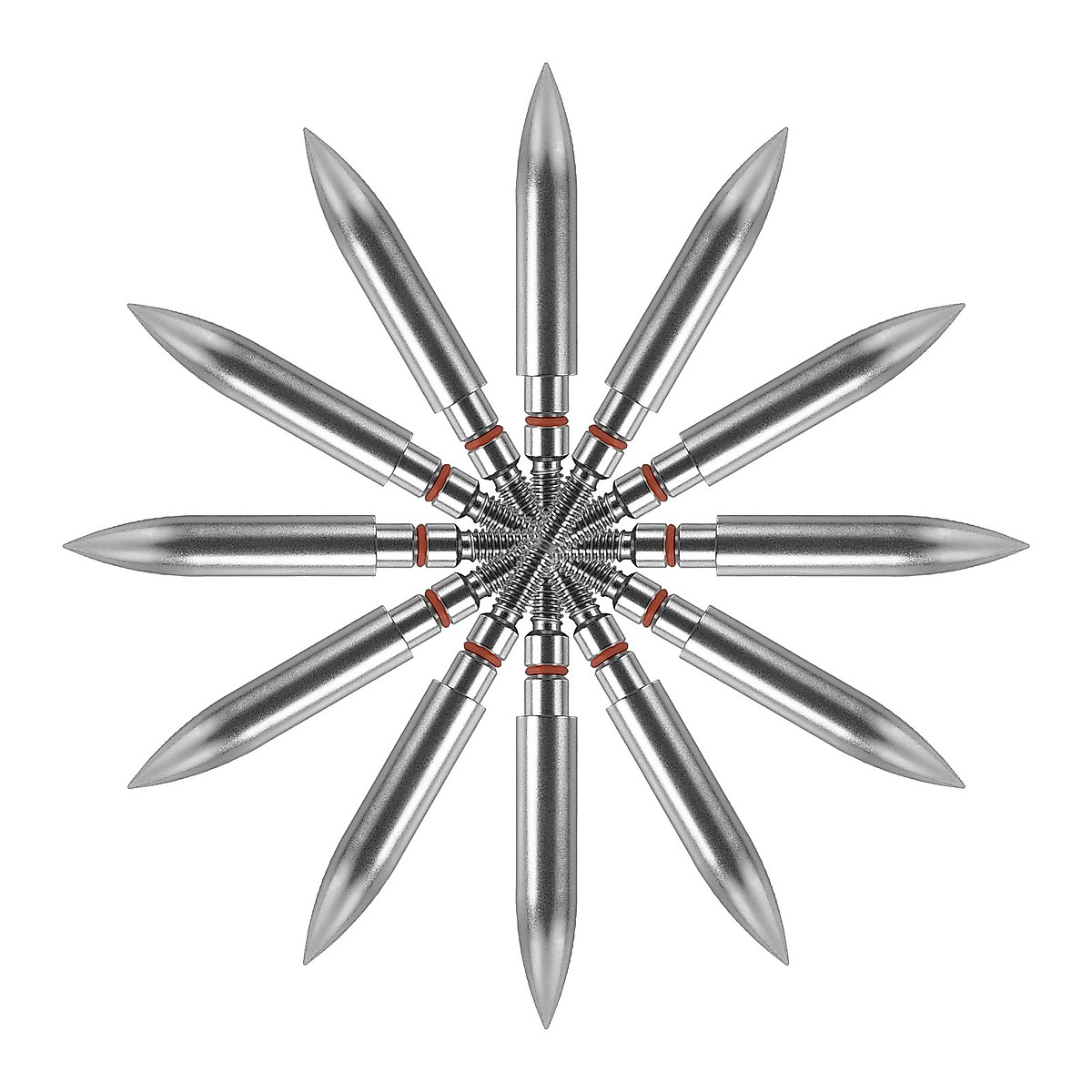 ORRANNI Stainless Steel Archery Field Points,9/32" Outside Diameter,175 Grains,Screw in Archery Field Tips(1 Dozen)