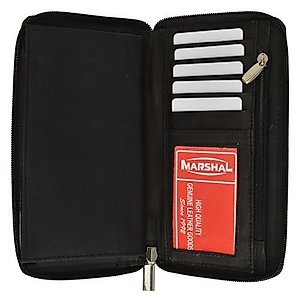Marshal Womens Checkbook Wallet with Id Window and Snap Button Closure