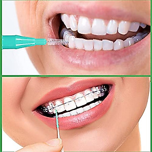 350 Pieces Interdental Brush Tooth Floss Tooth Cleaning Tool Toothpick Dental Tooth Flossing Head Oral Dental Flosser Teeth Soft Dental Picks Refill Dental Flosser Toothpick Cleaners (Mixed Color)