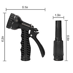 Stainless Steel Metal Garden Hose - 75FT with 2 Nozzles, Lightweight, Heavy Duty, High Pressure, Flexible, Tangle Free & Kink Free Cool to Touch, Outdoor Yard Hose