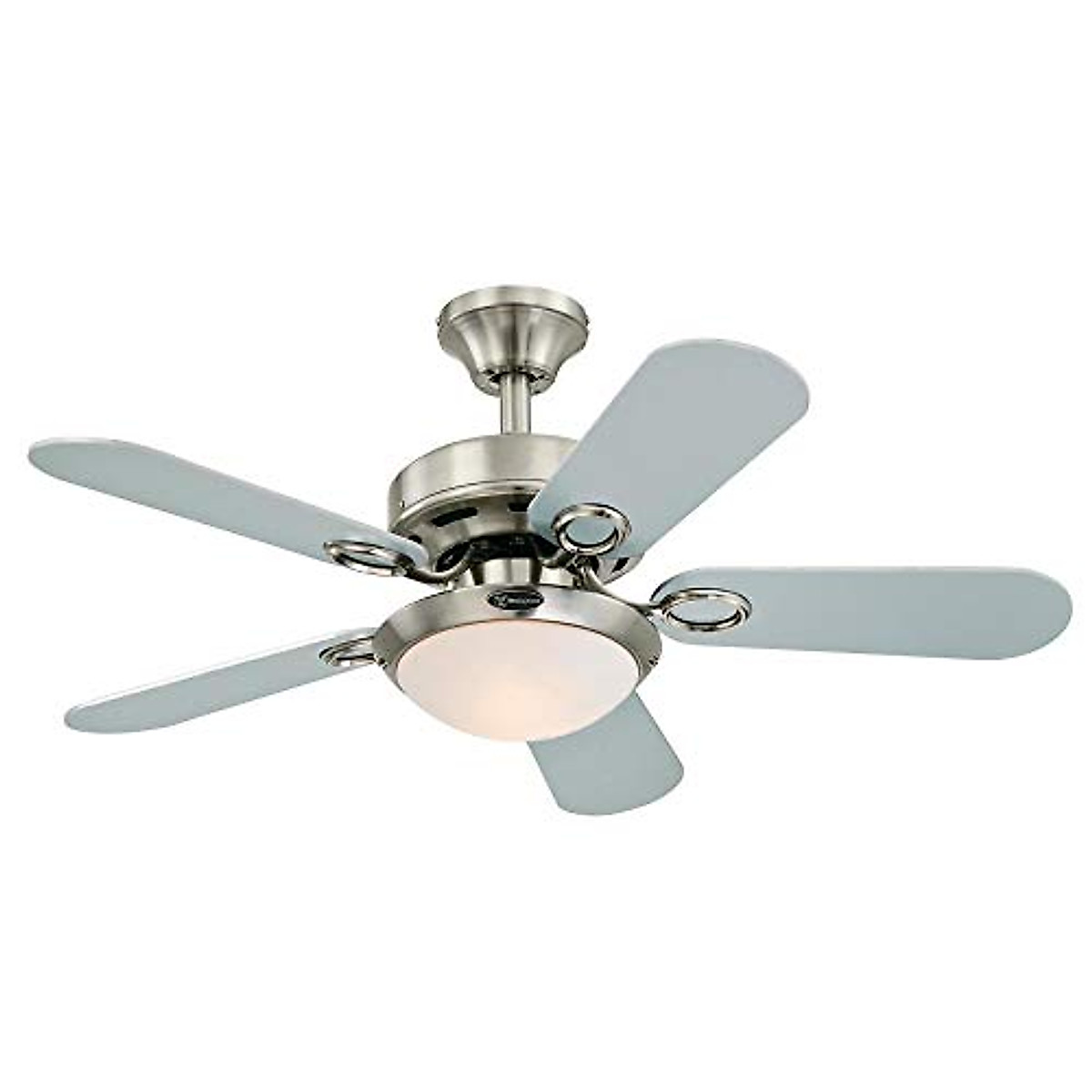 Westinghouse 7230300 Cassidy Indoor Ceiling Fan with Light, 36 Inch, Brushed Nickel