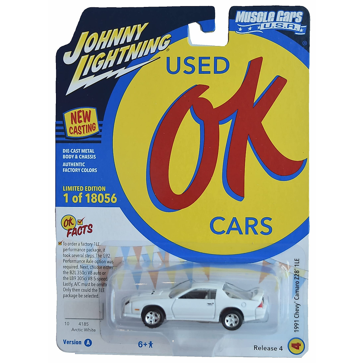 Johnny Lightning 1991 Chevy Camaro Z28 1LE, Muscle Cars