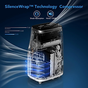 9000 BTU Mini Split Air Conditioner, 23 SEER2 Mini Split AC/Heating System, Inverter Ductless Air Conditioner w/WiFi,Pre-Charged & 16.4ft Installation Kits, 115V AC Unit Cools Room up to 450 Sq. Ft