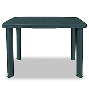 ZQQLVOO Morden Coffee Bistro Table Plant Stand Outdoor Patio Plastic Table Garden Side Table for Bedroom Balcony Seaside Indoor 39.8"x26.8"x28.3"Green