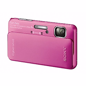 Sony Cyber-Shot DSC-TX10 16.2 MP Waterproof Digital Still Camera with Exmor R CMOS Sensor, 3D Sweep Panorama, and Full HD 1080/60i Video (Pink)