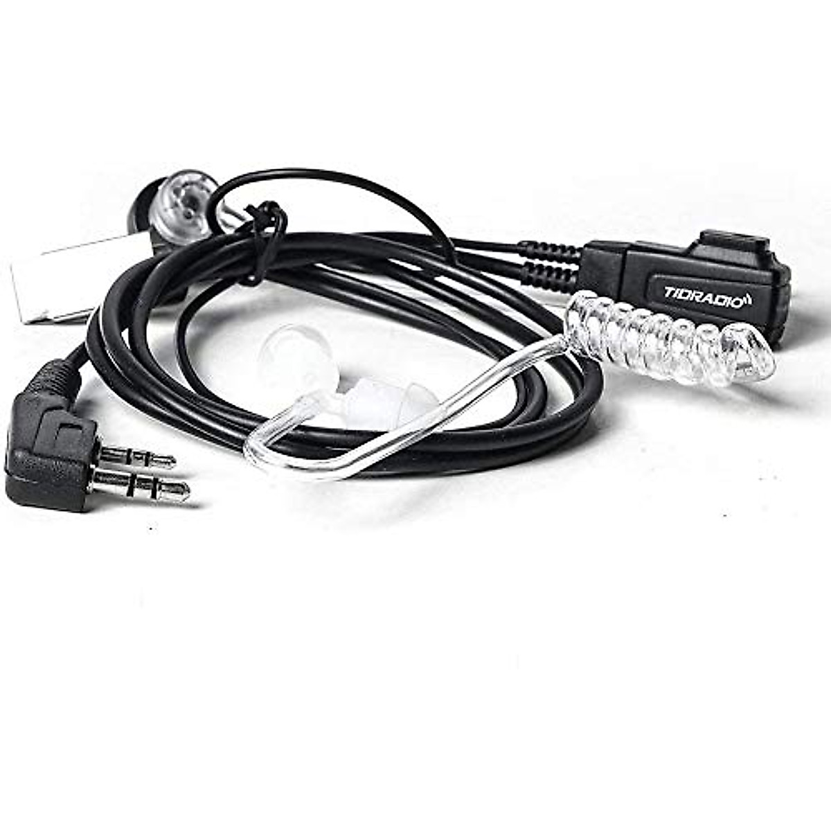 TIDRADIO Walkie Talkie Earpiece with Mic (Includes Earmolds and Ear Buds) 2 Pin Acoustic Tube Headset TD-M8 TD-V2 Retevis H-777 RT21 RT22 Baofeng UV-5R BF-888S 2 Way Radio (10 Pack)