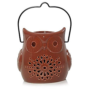 Yankee Candle Pierced Owl Lantern-Style Large Jar Candle Holder with Decorative Cutouts