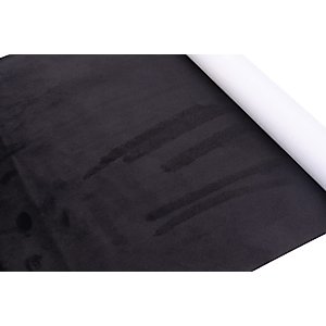 Y.A. LOTUS Microfiber Fabric Self-Adhesive Suede Look, Premium Synthetic Leather - Stretch Film Fabric Perfect for car Interior Decorate -14.5in x 55in, Black
