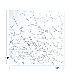 Broken Glass Puzzle - Clear Puzzle - Unique Clearly Impossible Puzzle - Difficult and Fun! - 161 Pieces 10 x 10''