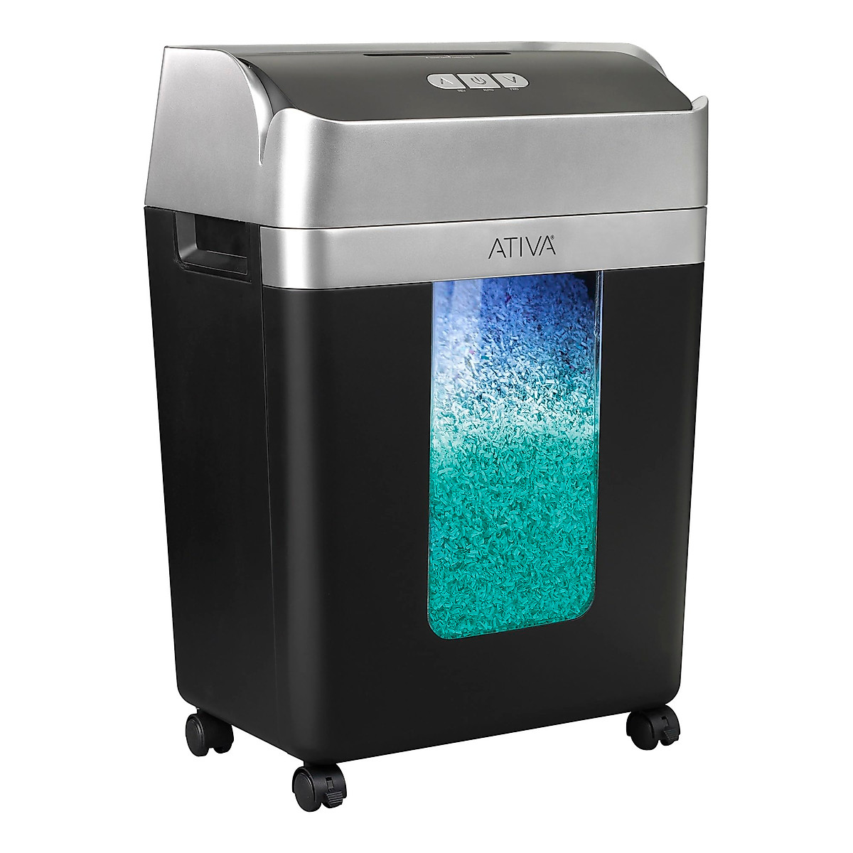 Ativa™ - Shredder - 14-Sheet Super Micro-Cut Shredder - 0.07" x 0.39" - Black/silver