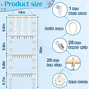 GFPGYQ Headband Bow Holder for Baby Girls Hair Bows, Boho Bow Holder for Girls Hair Bows and Headbands, Nursery Hair Bow Holder Organizer