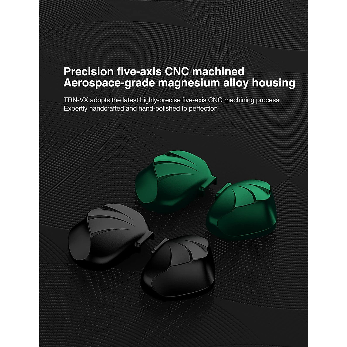 FEDAI TRN VX in Ear Earphone, 1DD+6BA Hybrid Driver 10mm Dual-Magnet DD HiFi in-Ear Earphones,Hybrid Driver HiFi in Ear Monitor with Magnesium Alloy Housing 0.75mm 2 Pin Cable (Without Mic, Green). …