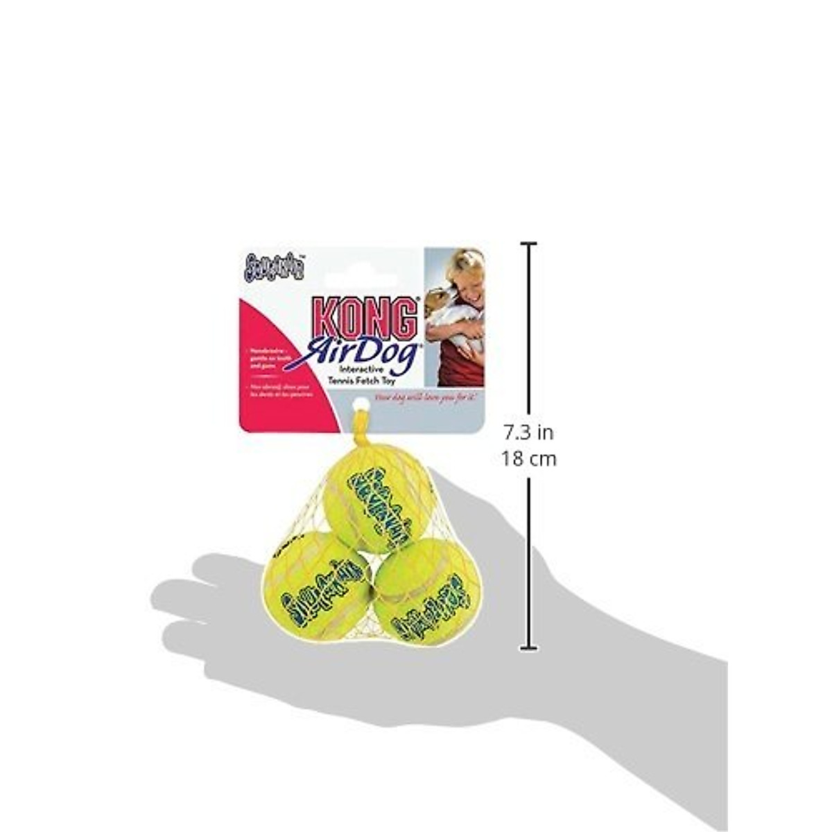 KONG Air Dog Squeakair Dog Toy Tennis Balls, X-Small, 6-Balls