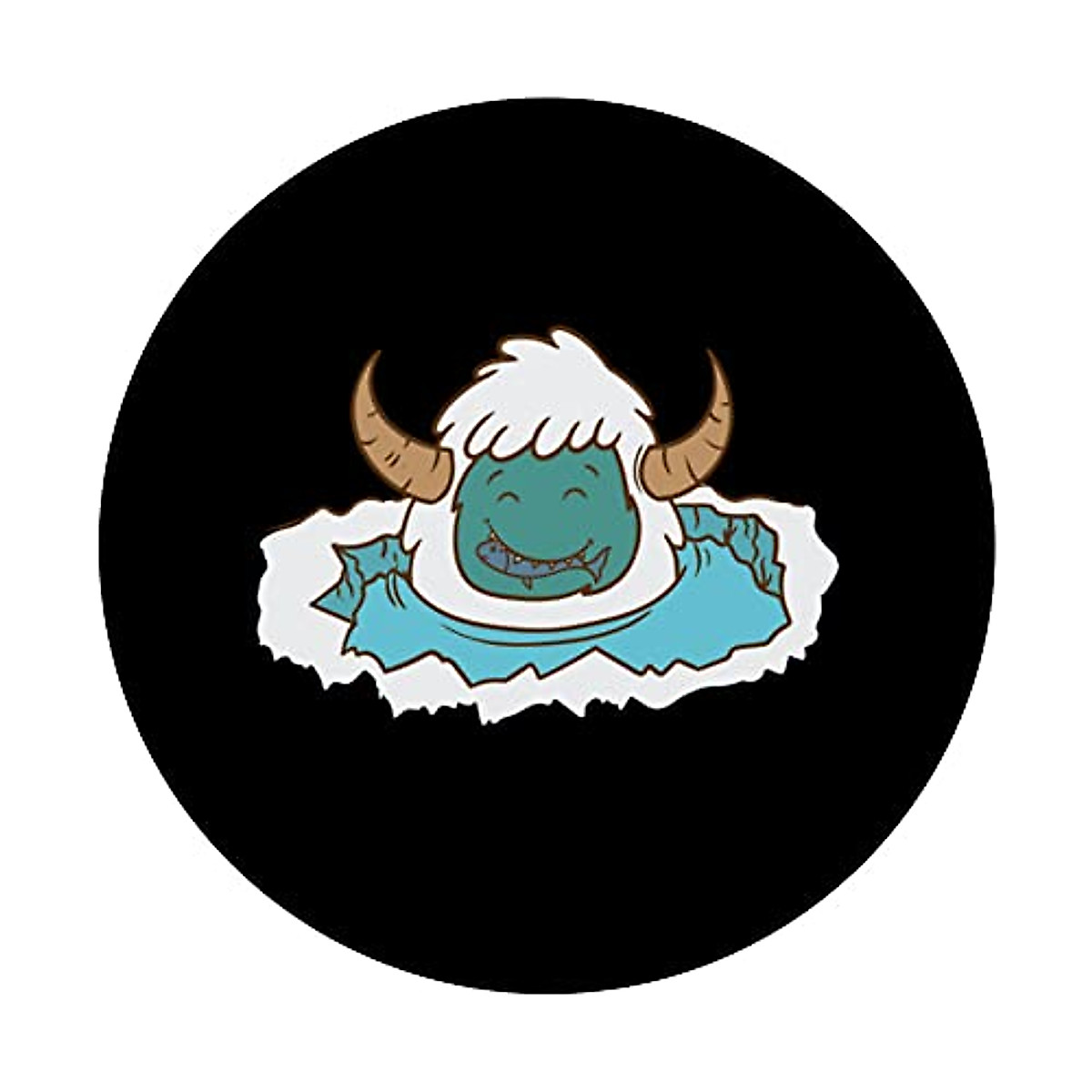 Yeti bathing Snowman Creature PopSockets Swappable PopGrip