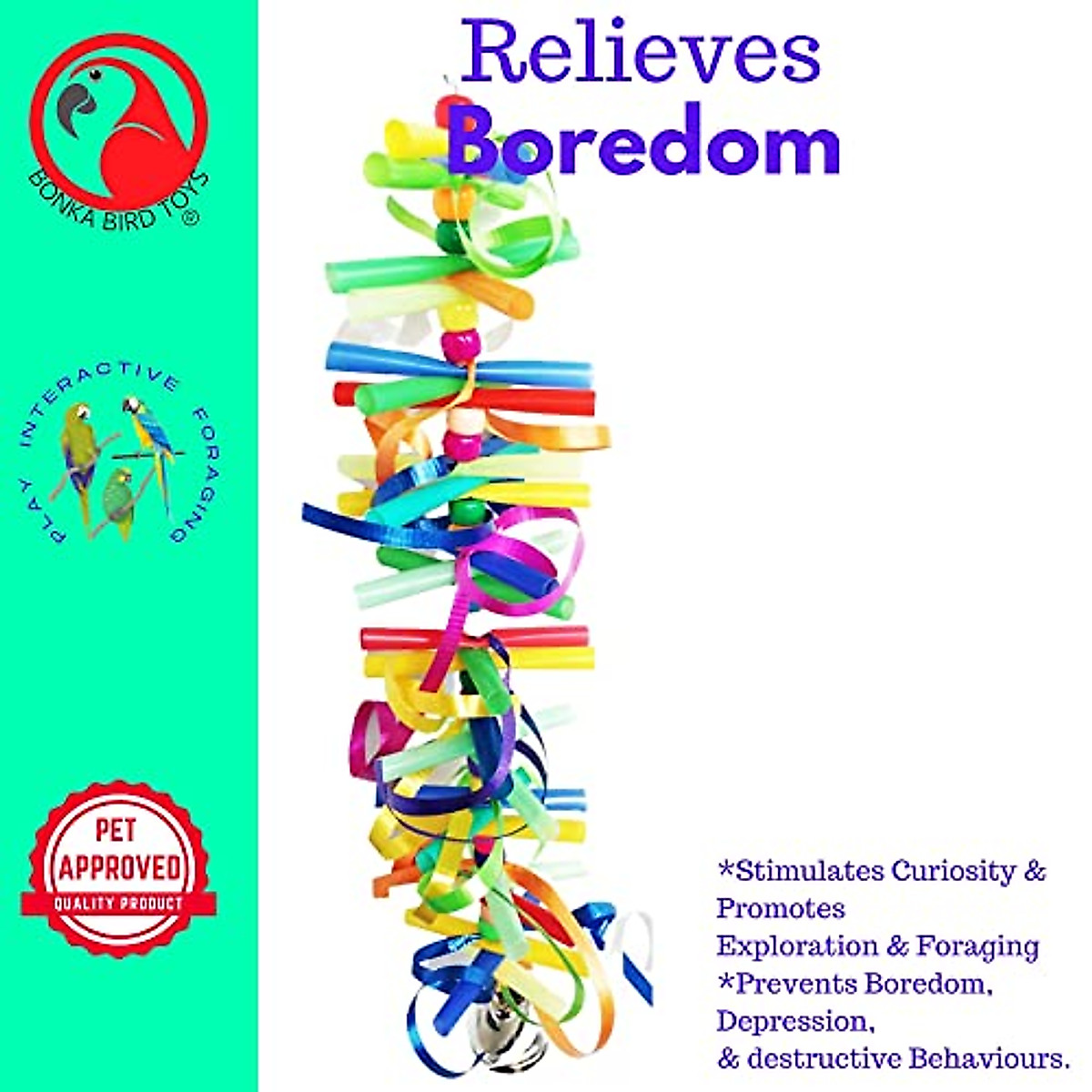 Bonka Bird Toys 1917 Party Small Medium Bird Toy Parrot cage Craft Toys Cages Cockatiel Budgie Lovebird