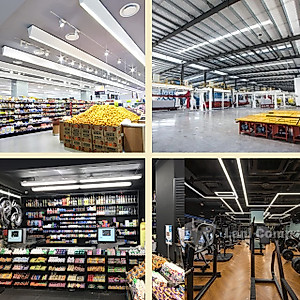 6 Pack T8 Led 4FT 60W Integrated V Shaped Shop Light,Linkable White Daylight 6000k LED Strip Lights Fixture for Garage, Indoor Tube Light for Living Room with On/Off Switch Cable Clear Cover