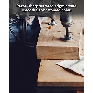 Rocaris 20Pcs Forstner Drill Bits, Tungsten Steel Woodworking Hole Saw Set, Wood Cutter Auger Opener Round Shank Drilling Cutting Tool (14mm-50mm)