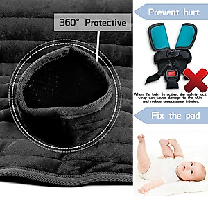 CrazyAnt Piddle Pad Travel Potty Carseat Seat Protectors, Strong Surface Water Absorption Washable Seat Liners with 360 Degree Buckle Hole Protection for Potty Training and Long Car Trips