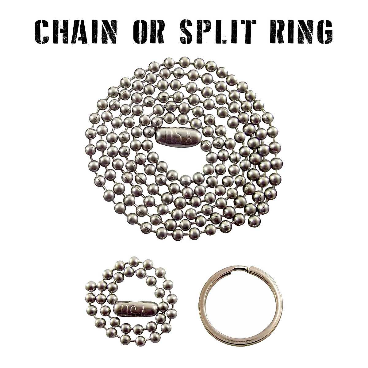 Canada Flag Military Dog Tag Necklace, Custom Printed & Personalized